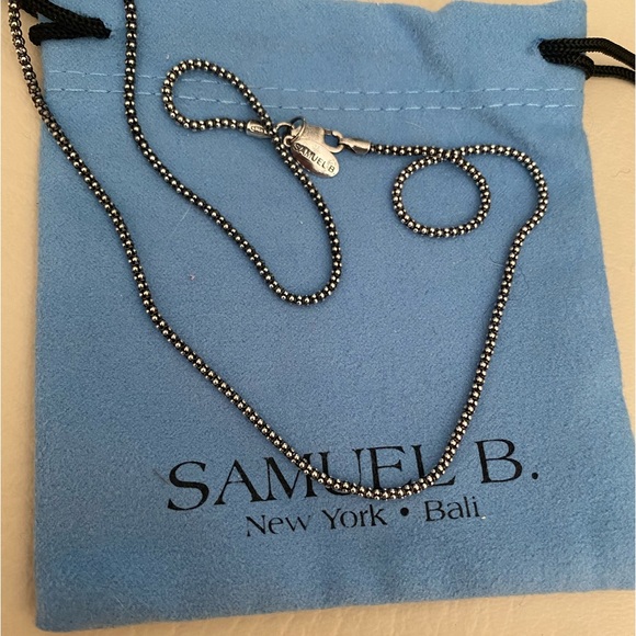 Samuel B. | Jewelry | Samuel B Sterling Silver Caviar Beaded Chain ...